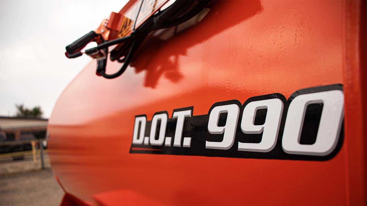 Orange Diesel Fuel Trailers